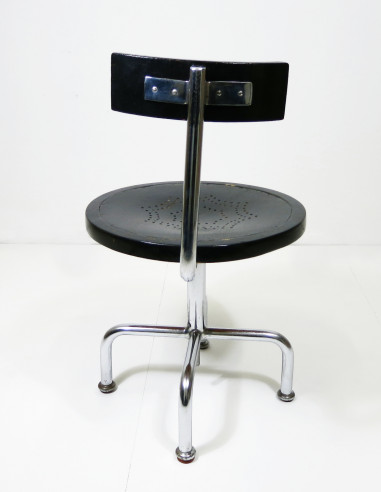 Architects chair with tubular steel frame, height adjustable